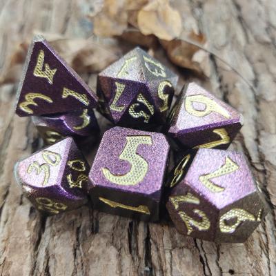 Cina Card Game RPG Dice Set ZincFor Dungeons And Dragons Metal Polyhedral Black in vendita