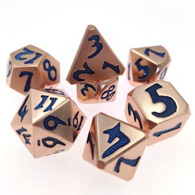 Cina Practical Plating Sharp Manual Grinding Durable Set Customization Polyhedral Dice Set in vendita