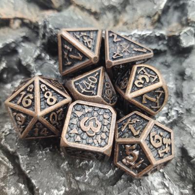Cina Heavy Metal Dice Sets Wear Resistant Handcrafted Polyhedral Dice Set in vendita