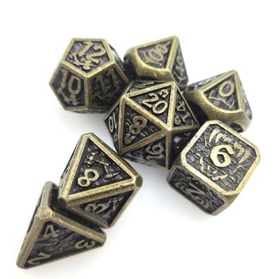Cina Tabletop Gaming Dice Set Polyhedral Wear Resistant Metal Mini Dice Metal Antiwear For Yellow in vendita