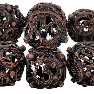 Cina Longkong Circle Metal Dice Set DND Dungeon And Multi -Noodle RPG Chessboard Game in vendita