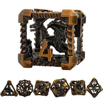 Cina Hollow Multi -Noodle Metal Dice Flying Dragon Dungeon And Dragon DND in vendita