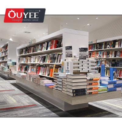 Κίνα Deploying Modern Designed Merchandise Interior Decoration Bookstore Display Rack Shelves With High Quality Wooden Shelf προς πώληση