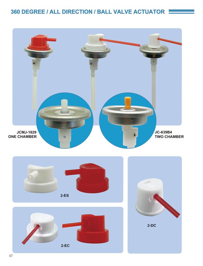 Close-up of 360 Degree Aerosol Valve components