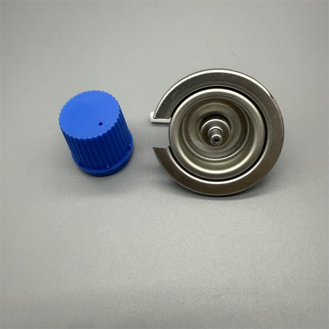 Butane gas valve in use