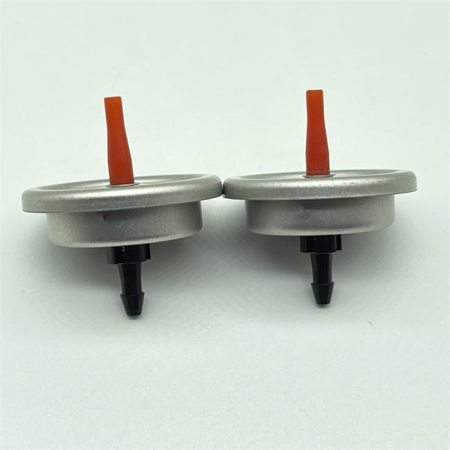 Top view of butane gas lighter refill valve