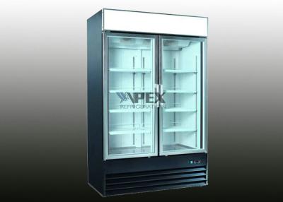 中国 氷メーカーが付いているガラス 2 のドアのフリーザー貯蔵の食糧直立したフリーザー 販売のため