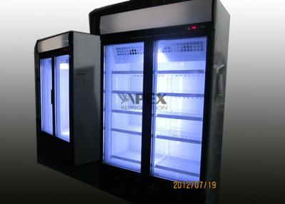 中国 動的縦の二重ガラス ドアの飲料のクーラー 1000L に送風して下さい 販売のため