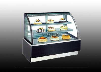 Cina Il comando digitale Ha curvato il portello scorrevole anteriore del dolce del refrigeratore di vetro della vetrina in vendita