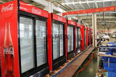 Cina L'auto di lusso disgela il frigorifero anteriore di vetro della bevanda 42 pi3 per la coca della vetrina in vendita