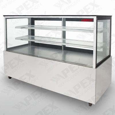 Cina Frigorifero del refrigeratore della vetrina del dolce del vetro piano con 4 ruote della macchina per colata continua in vendita