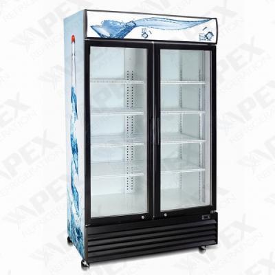Cina dispositivi di raffreddamento delicatamente commerciali trasparenti della bevanda delle porte dell'oscillazione del doppio 1200L per il deposito conveniente in vendita