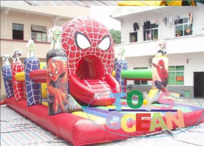 Cina Campo da giuoco gonfiabile dei bambini all'aperto divertenti su misura con Uomo Ragno in vendita