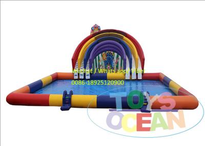 Cina Piscina gonfiabile del quadrato dell'acquascivolo dell'arcobaleno per il parco di divertimenti in vendita