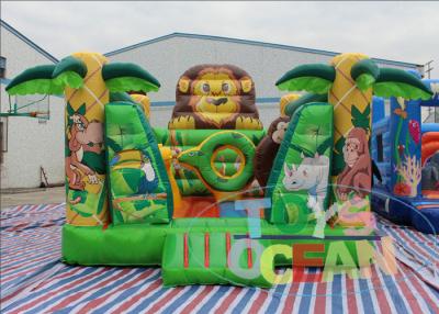 China Casa inflable de la despedida del mini león interior para el partido de la selva del safari los 5X4M en venta