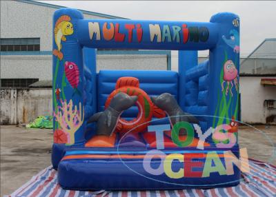China Niños multi interiores de Marino que saltan el castillo con el obstáculo los 4X3M, puente inflable en venta