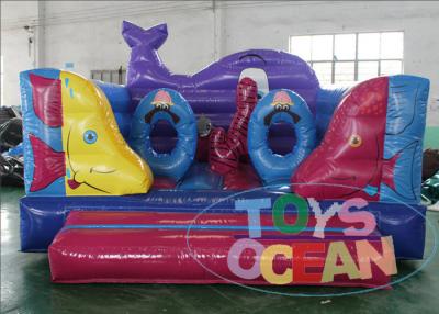China Mini tema inflable interior del océano de la casa de la despedida del mar abierto con obstáculo en venta
