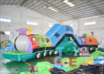 Cina gioco gonfiabile lungo del tunnel del treno di 18M per il parco del campo da giuoco dei bambini in vendita