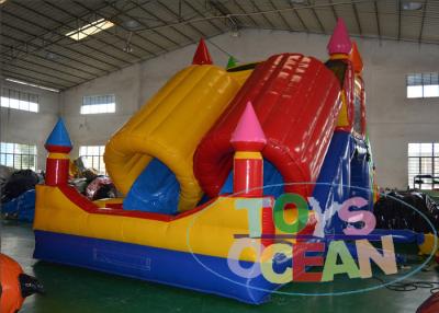 Cina Camera di rimbalzo del bambino del PVC da 0,55 millimetri, Camera gonfiabile di rimbalzo dei bambini con lo scivolo gonfiabile dello scorrevole in vendita