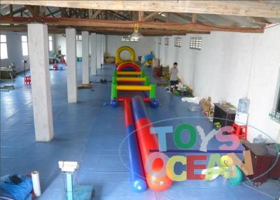 Cina Tela cerata gonfiabile del PVC dell'attrezzatura 0.55mm di corsa ad ostacoli dei bambini che corre tunnel in vendita