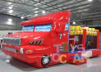 Cina Buttafuori di salto gonfiabili commerciali divertenti del camion dei vigili del fuoco dei castelli combinati per il cortile in vendita
