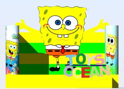 中国 Spongebobの美しい主題の子供の楽しみのための膨脹可能な跳ね上がりの家保証2年の 販売のため