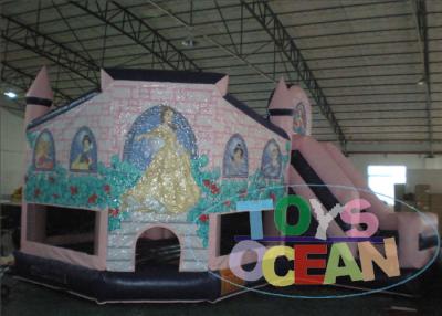 中国 子供のInflatable Bounce Play Castle販売のためのスライドを持つ白人の雪の王女 販売のため