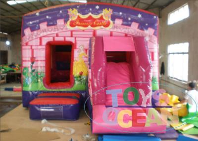 Cina Principessa rosa Castle Inflatable Jumping Castle dei bambini con lo scorrevole in vendita