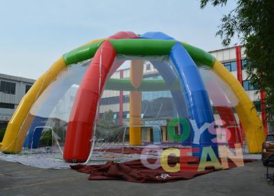 中国 巨人によってカスタマイズされる虹色の屋外の膨脹可能な玄関ひさし党テント 販売のため