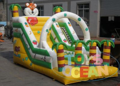 Cina Gonfiabili su ordinazione all'aperto della tigre e del cocco asciugano gli scorrevoli con il corredo di riparazione libero in vendita