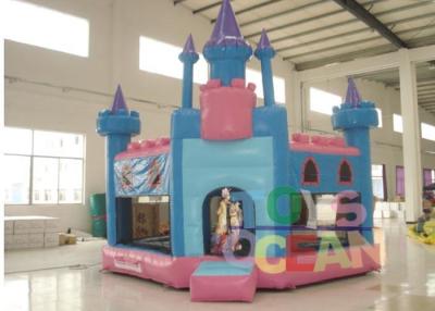Cina Blu del modulo e castello gonfiabile adorabile del Pentagono della Camera di rimbalzo di Plnk per il gioco all'aperto dei bambini in vendita