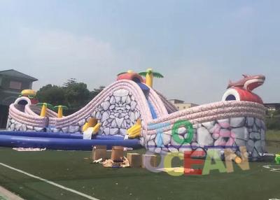 Cina Gli scorrevoli gonfiabili commerciali dello squalo di Gaint progettano il grande acquascivolo con lo stagno rotondo per i bambini in vendita