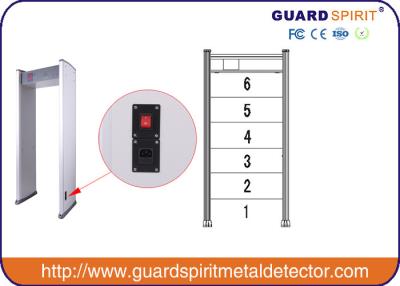 China 6 van de het Metaaldetector van de strekenpoort de Deurkader, Veiligheidsgang door Poort Hoge Efficiënt Te koop