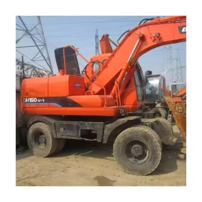China Doosan DH150W-7 Excavadora de rodas 15 toneladas Construção Excavadora Máquinas pesadas Coreia original à venda