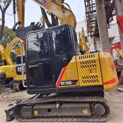 中国 Sany SY75C SY60C クローラー掘削機 0.65 バケット容量とISUZU AU-4LE2X エンジン 販売のため