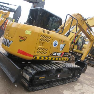 中国 オリジナルの水力ポンプ 0.65 バケット容量を持つ Sany SY75C 掘削機クローラーを使用 販売のため