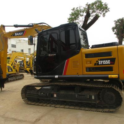 Cina Escavatore usato SANY SY155H con motore ISUZU BB-4BG1TRP e prestazioni di lavoro fluide in vendita