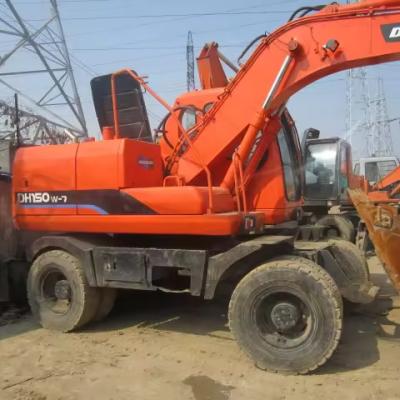 China DB58TIS Motor Doosan DH150W-7 Wheel Excavators Original Korea15ton Digger met onderdelen Te koop