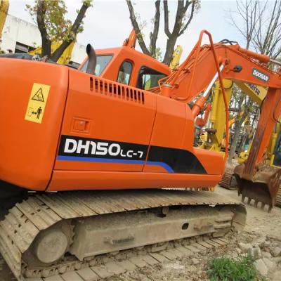 China 15 TON Doosan DH150-7 Digger/Originale gebruikte graafmachine met originele hydraulische pomp Te koop