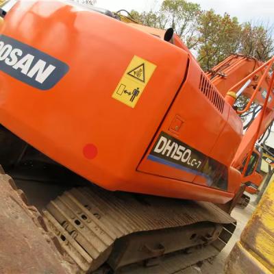 China Doosan DH150lc-7 Gebruikte graafmachine 15 ton graver met 71 kW vermogen en 1200 werkuren Te koop