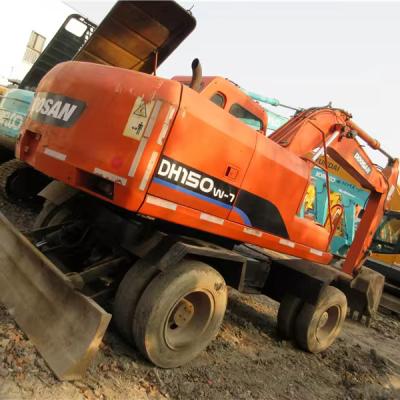 China Doosan Graafmachine Wiel Crawler DH150W-7 DH140 DX 60 Gebruikte graafmachines in goede staat Te koop