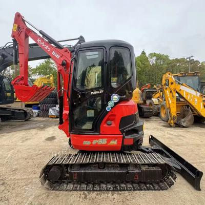 Cina 3.5 tonnellate KUBOTA U-35 mini escavatore idraulico usato con motore D1703-E4 e capacità di 0.2 secchi in vendita
