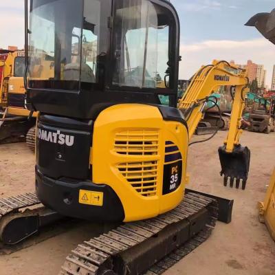 Cina Buone condizioni Mini Crawler Digger 3,5 tonnellate EPA Usato Komatsu Pc35 Escavatore 28.5KW in vendita