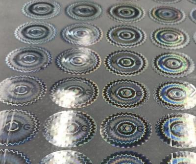 China Anti - Counterfeiting Laser Sticker Transparent Self Adhesive 3D Hologram for sale