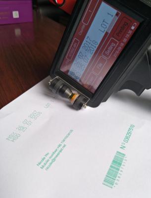China Smart Handheld Inkjet Coder , Manual Inkjet Printer With 1.2mm-12.7mm Printing Height for sale