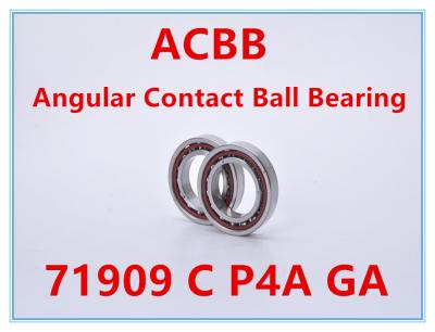 71909 Ｃ P4A GA를 지니는 18000RPM-20000RPM 앵귤러 콘택트 공세 볼