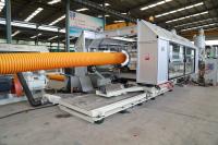 Quality high efficiency HDPE PP PE Corrugated Drain Pipe Making Machine Production Line for sale