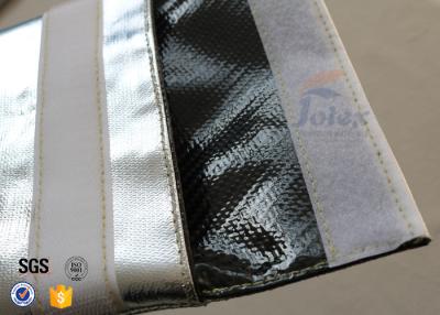 China bolso incombustible del documento de 28 de los x 32cm con la tela de la plata + del carbono del negro dentro en venta
