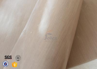 중국 0.11mm 245gsm 브라운 PTFE 입히는 섬유유리 직물 피복 보통 직물 판매용