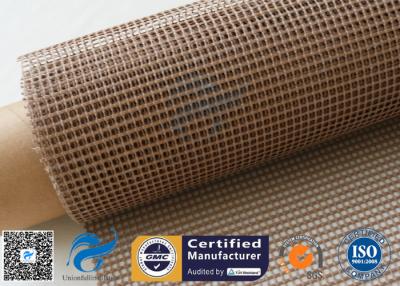 Κίνα 4x4 καφετί ντυμένο PTFE ύφασμα γυαλιού για τη ζώνη μεταφορέων μηχανών εκτύπωσης προς πώληση